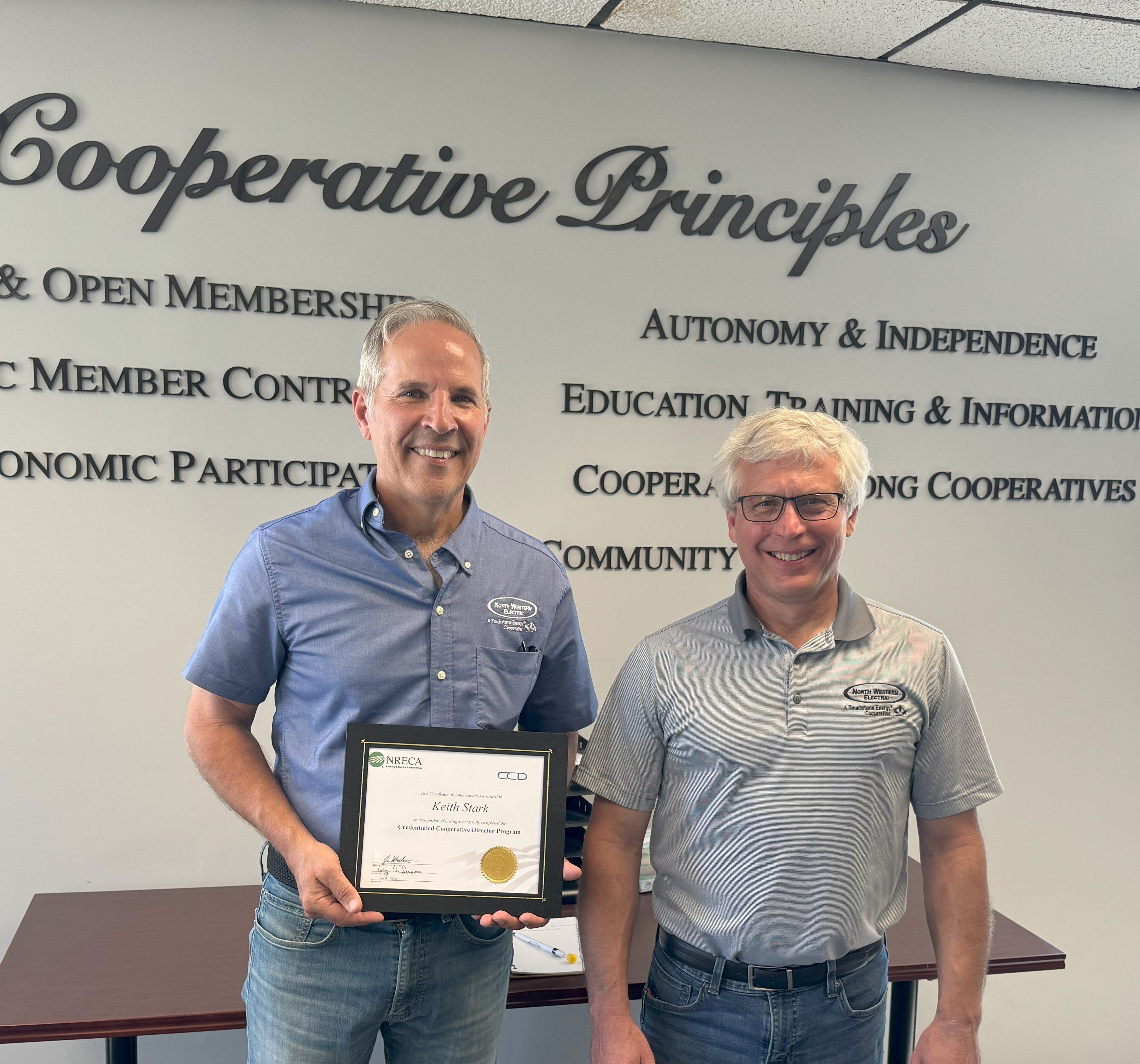 Trustee Stark Earns Certificate | North Western Electric